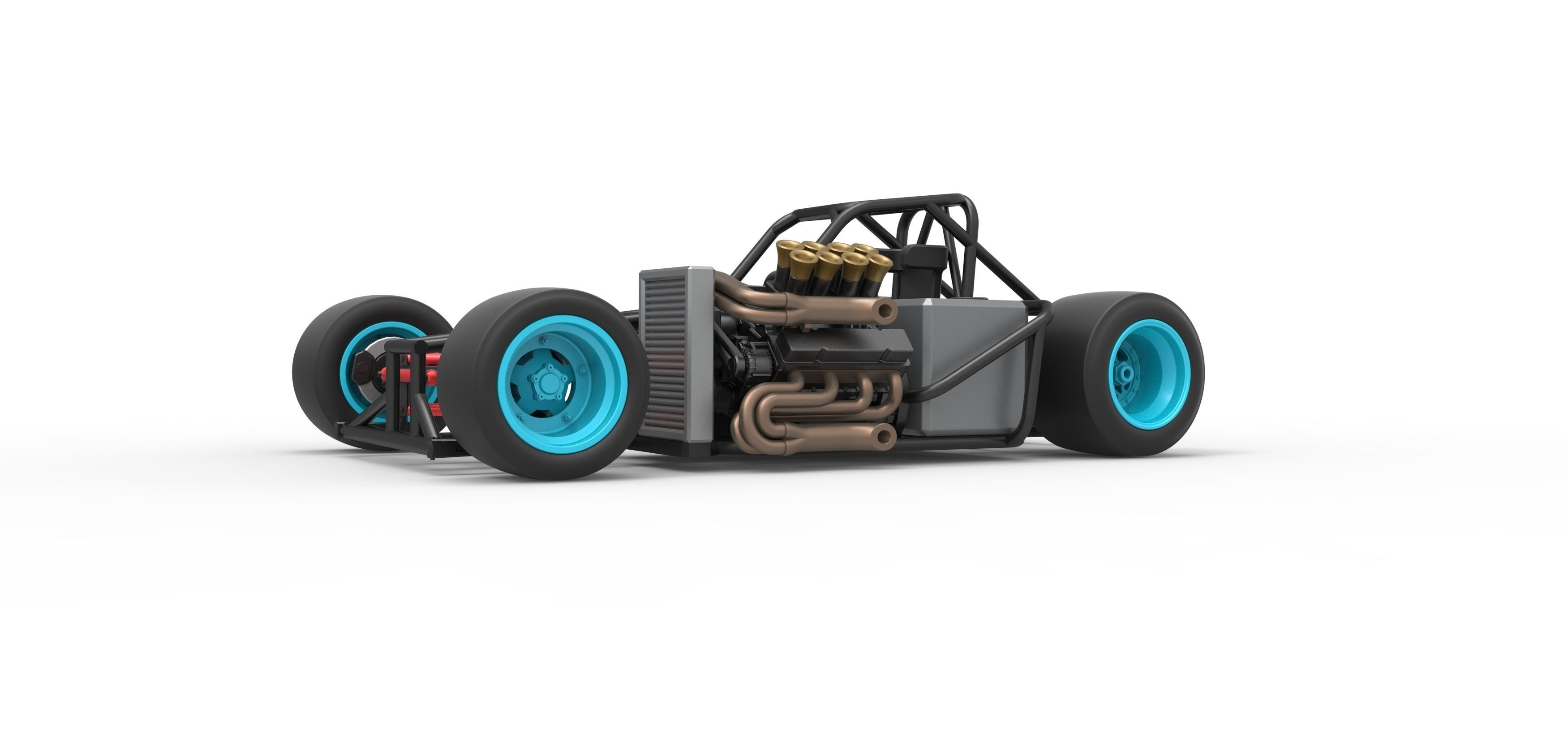 Supermodified front engine race car Base V2 Scale 1 to 25 3D model 3D ...