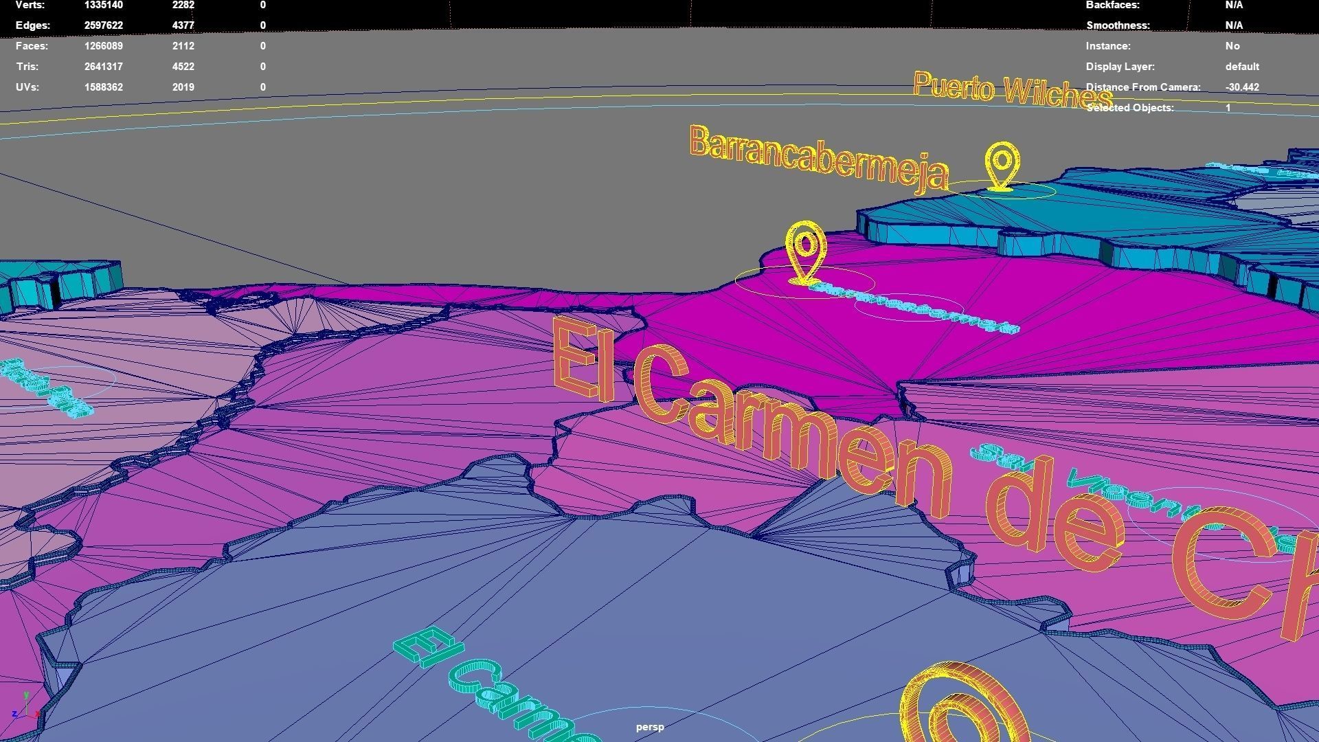 Santander RAP Gran Santander Colombia map region geography 3D model ...