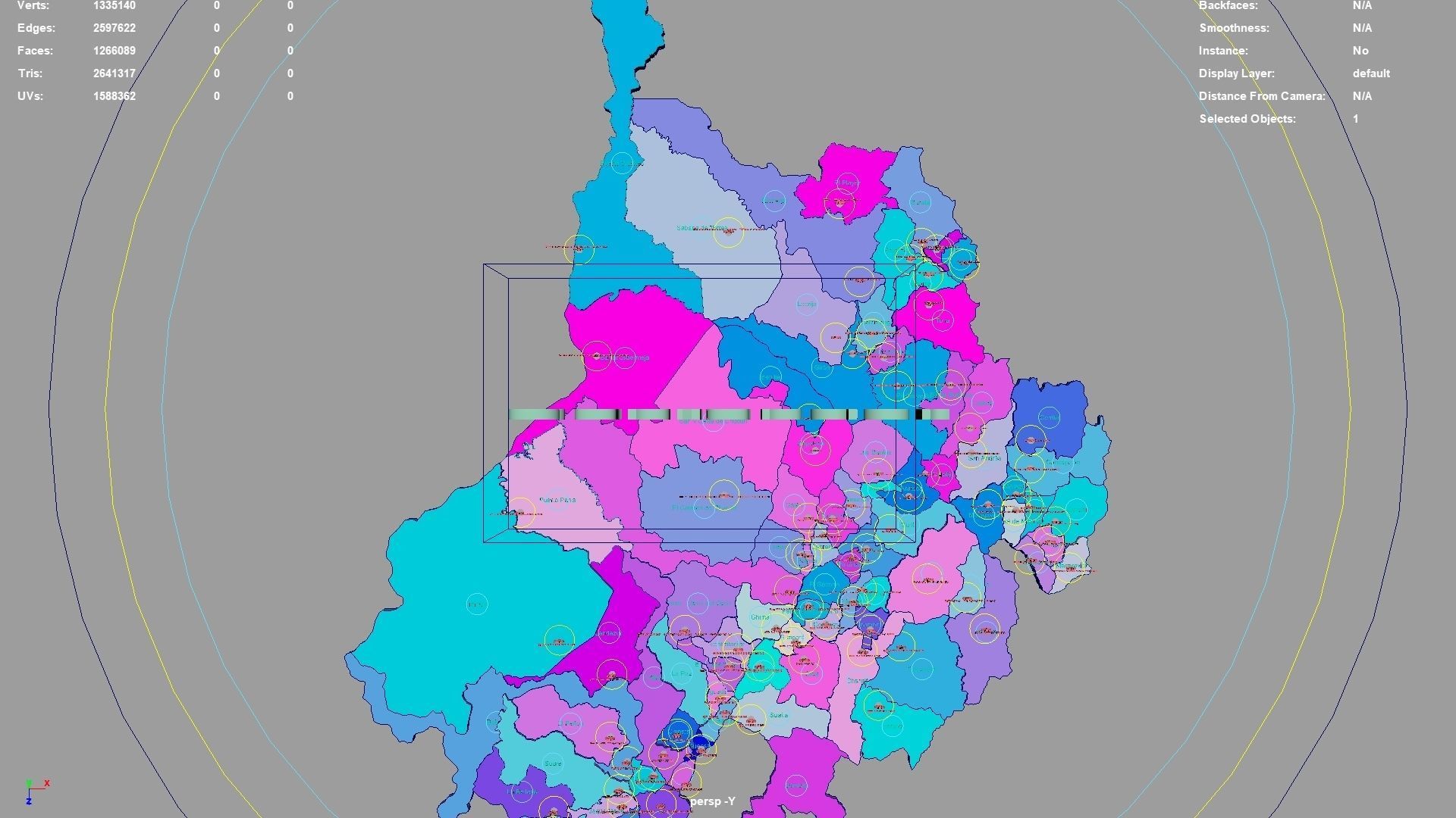 Santander RAP Gran Santander Colombia map region geography 3D model ...
