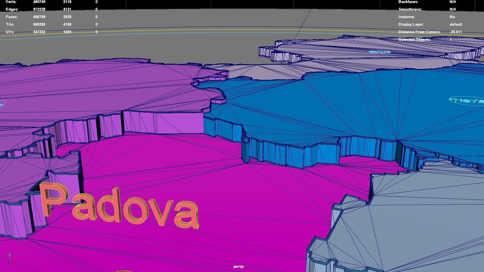 Veneto Italy map region geography political geographic 3D model rigged ...