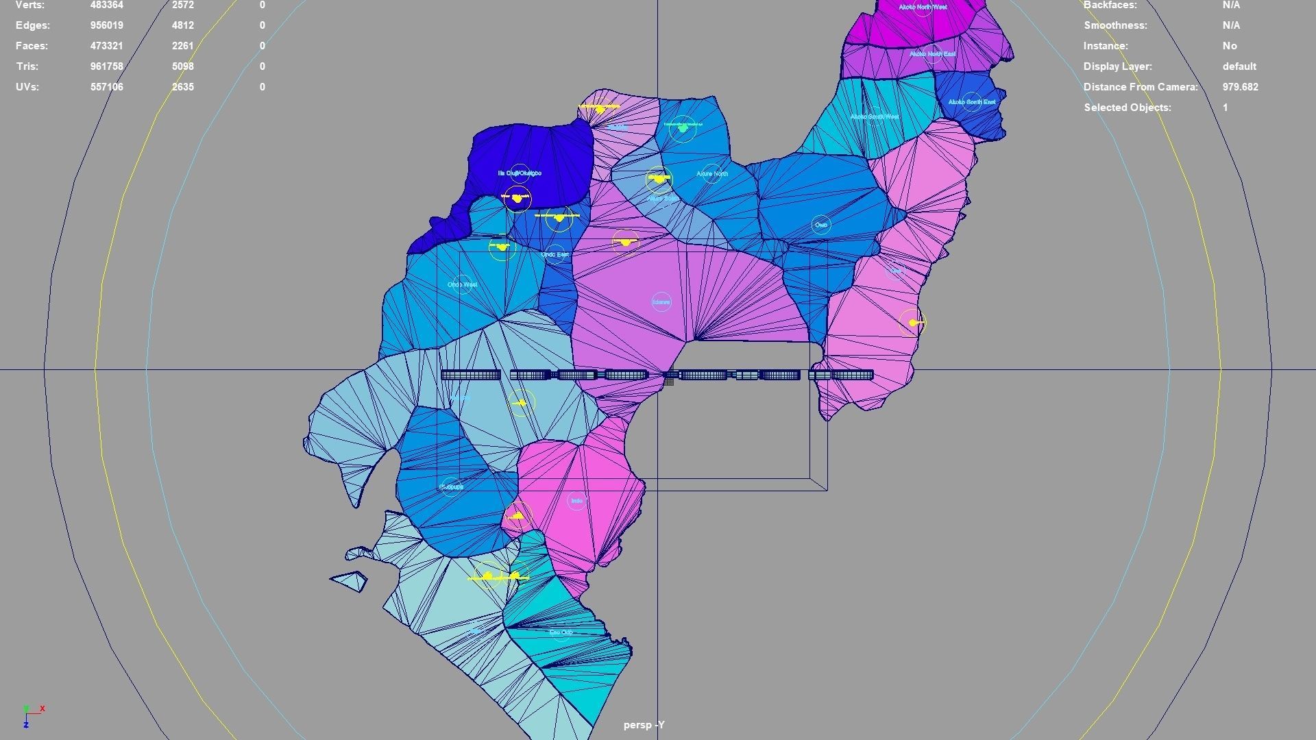 Ondo State Nigeria map region geography political geographic 3D model ...