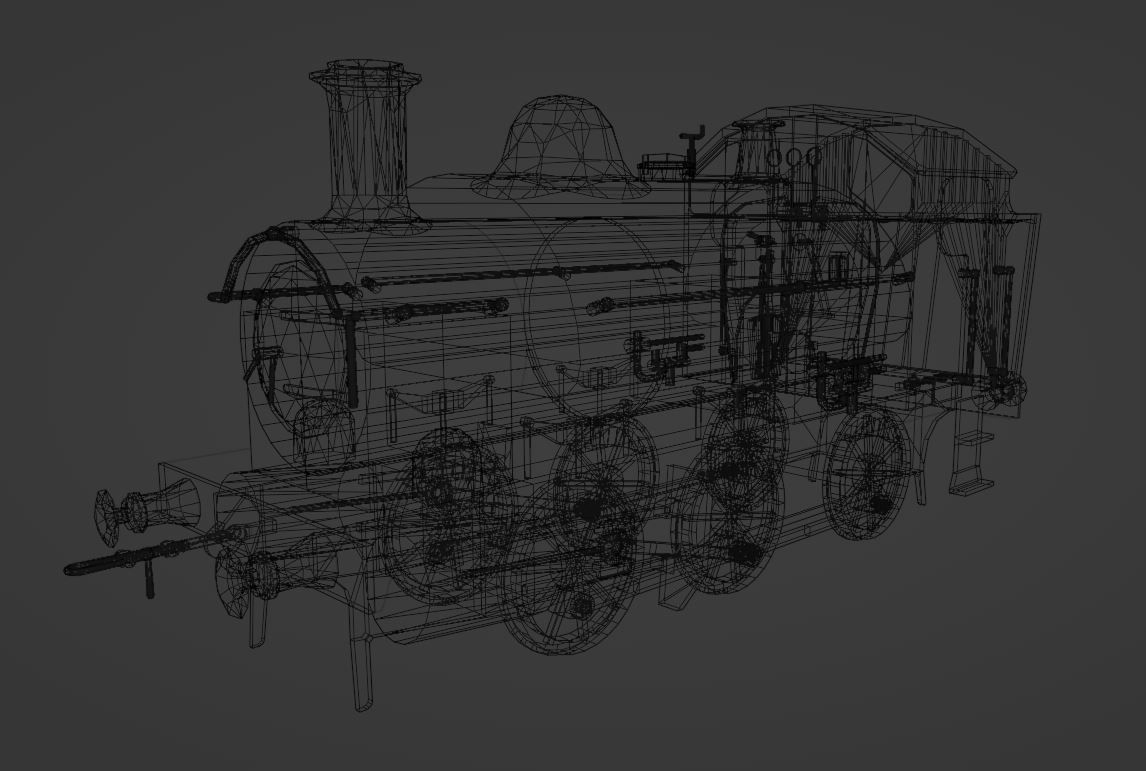 3D model GWR 1361 class steam train VR / AR / low-poly | CGTrader