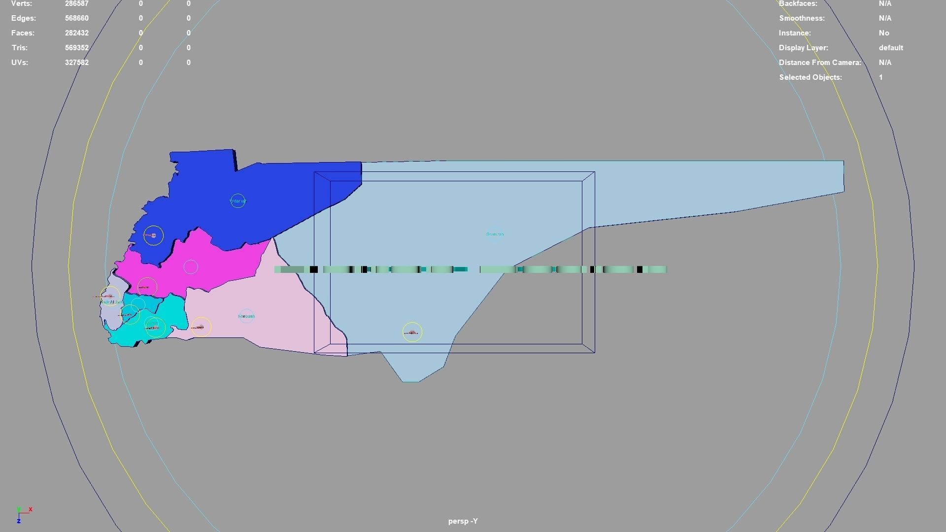 Najran Region Saudi Arabia map region geography political 3D model ...