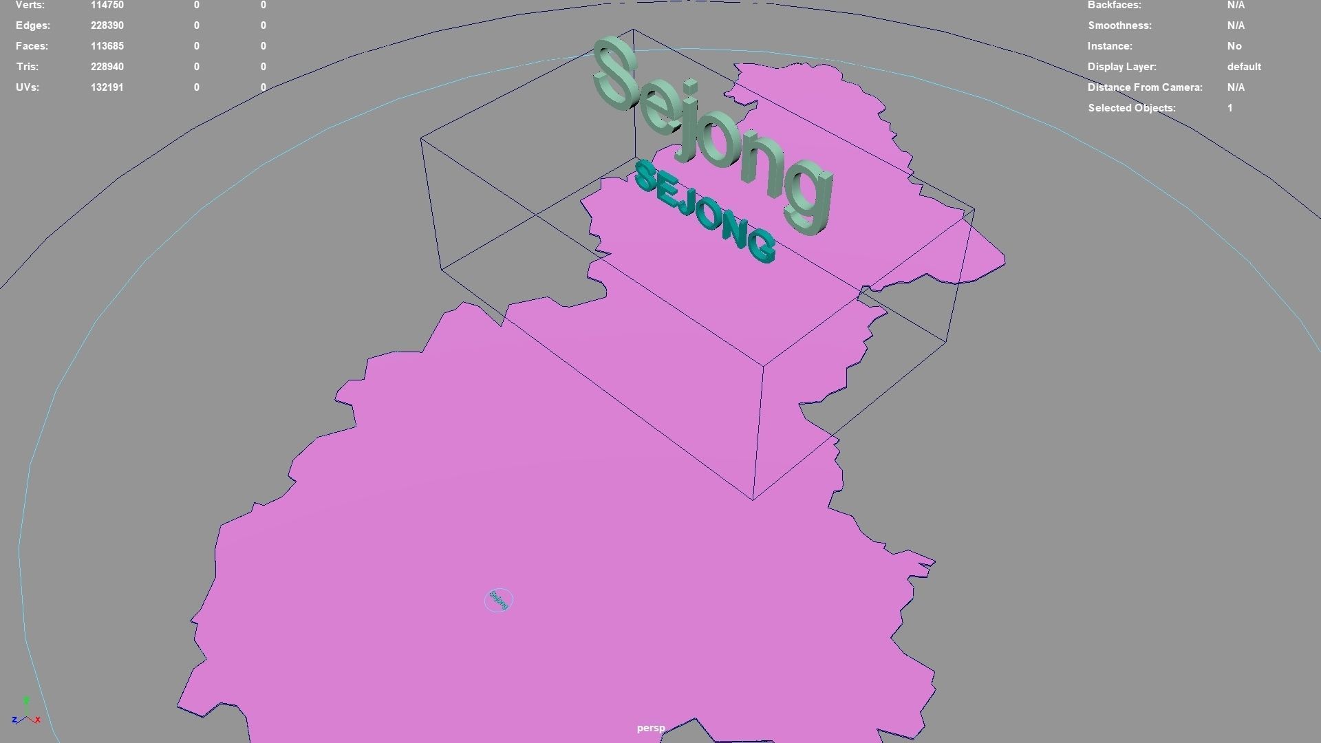 Sejong South Korea map region geography political geographic 3D model rigged | CGTrader