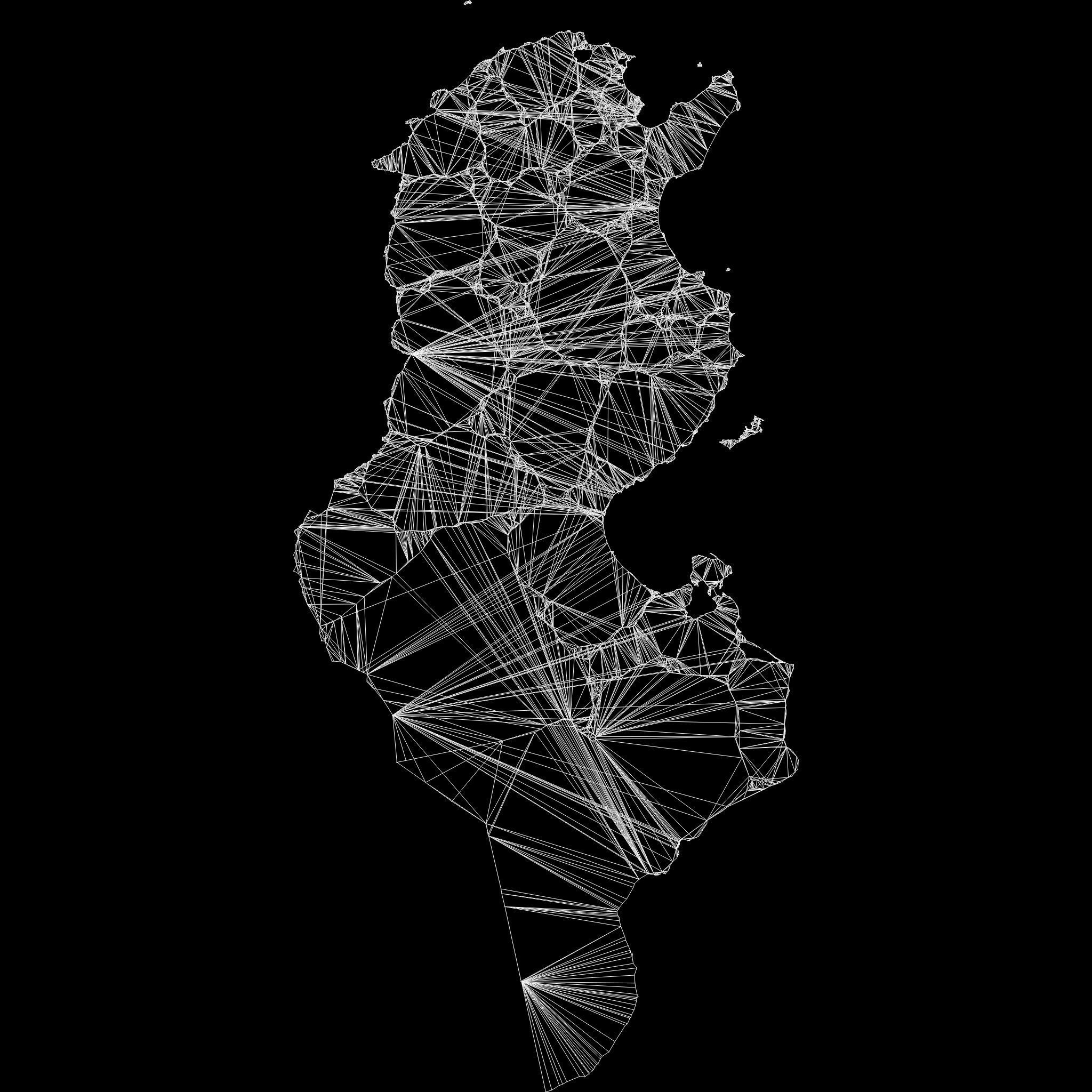 Tunisia map region geography political geographic administrative 3D ...