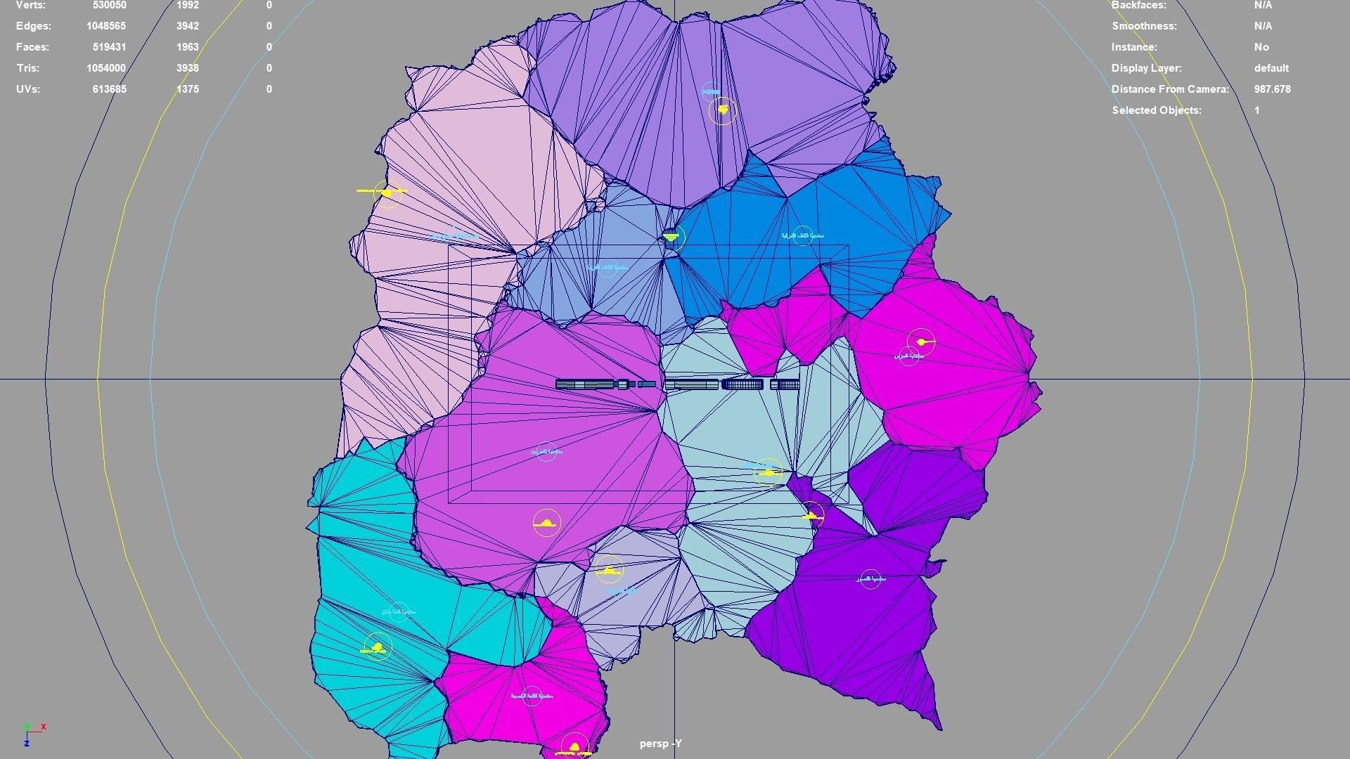 Al Kaf Tunisia map region geography political geographic 3D model ...