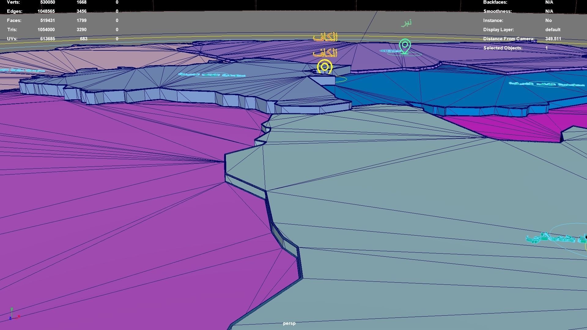 Al Kaf Tunisia map region geography political geographic 3D model ...