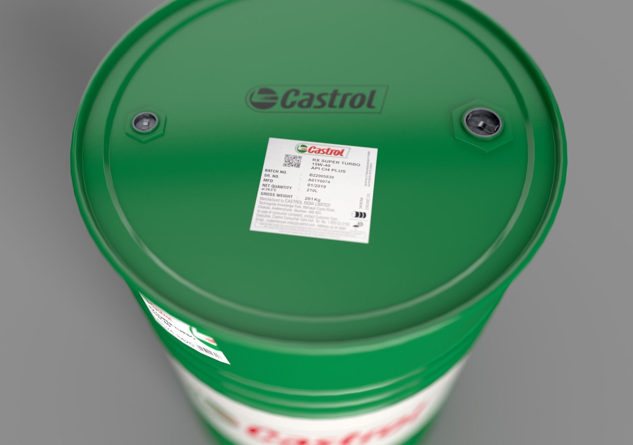 3D model Realistic Castrol Oil Barrel 3D Model VR / AR / low-poly ...