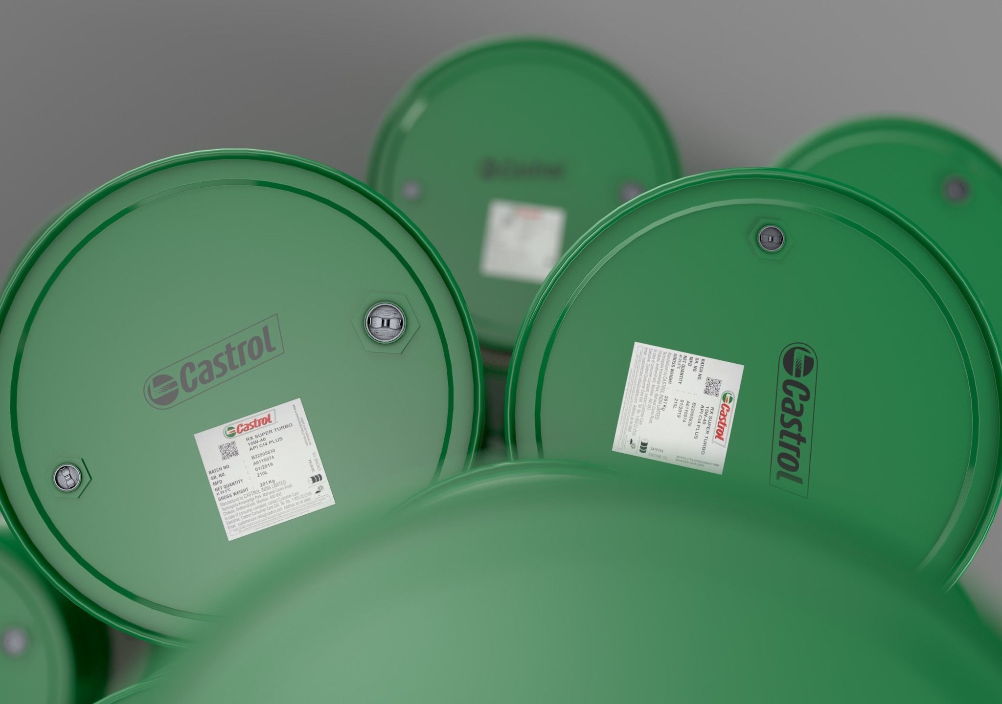 3D model Realistic Castrol Oil Barrel 3D Model VR / AR / low-poly ...