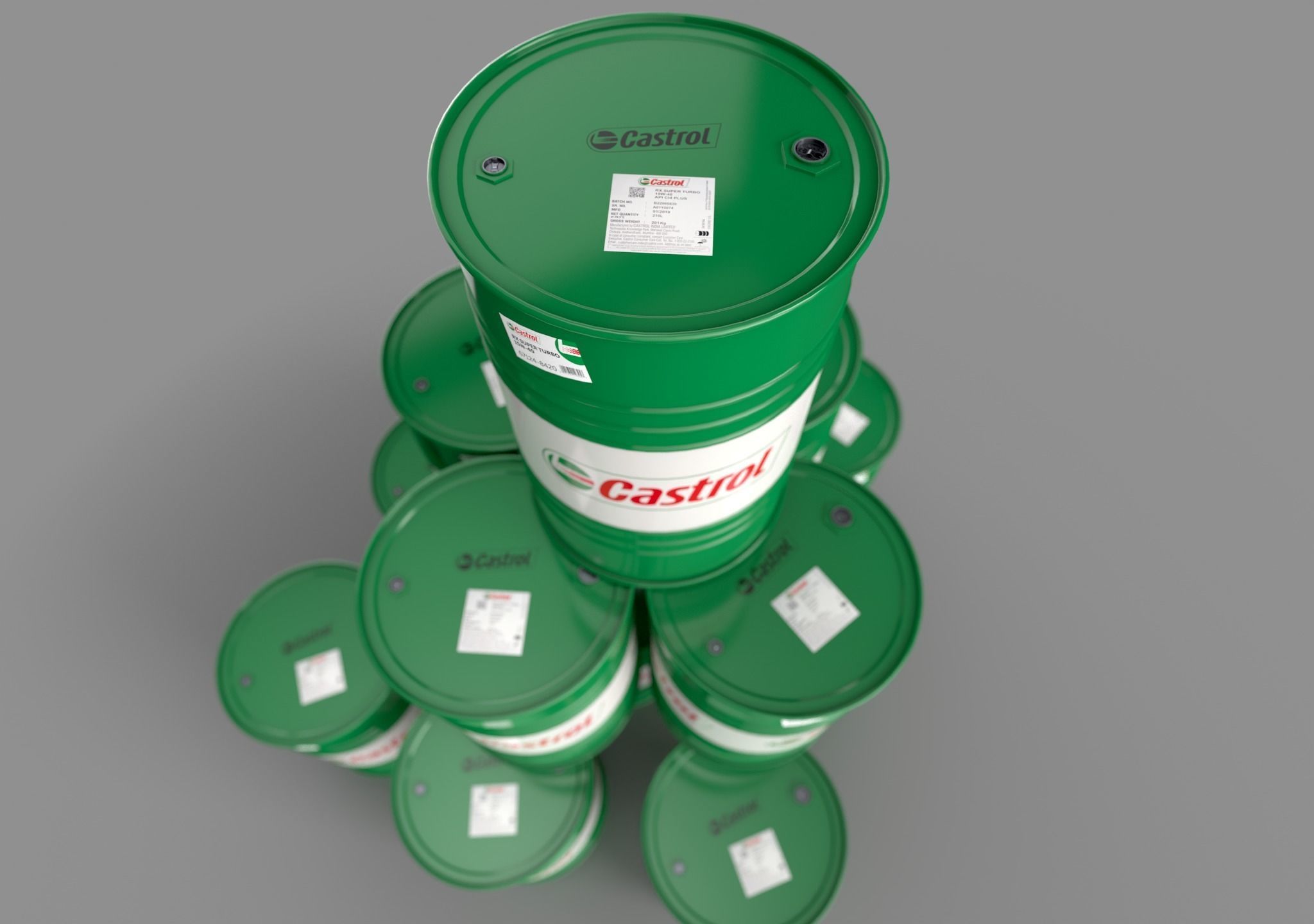 3D model Realistic Castrol Oil Barrel 3D Model VR / AR / low-poly ...