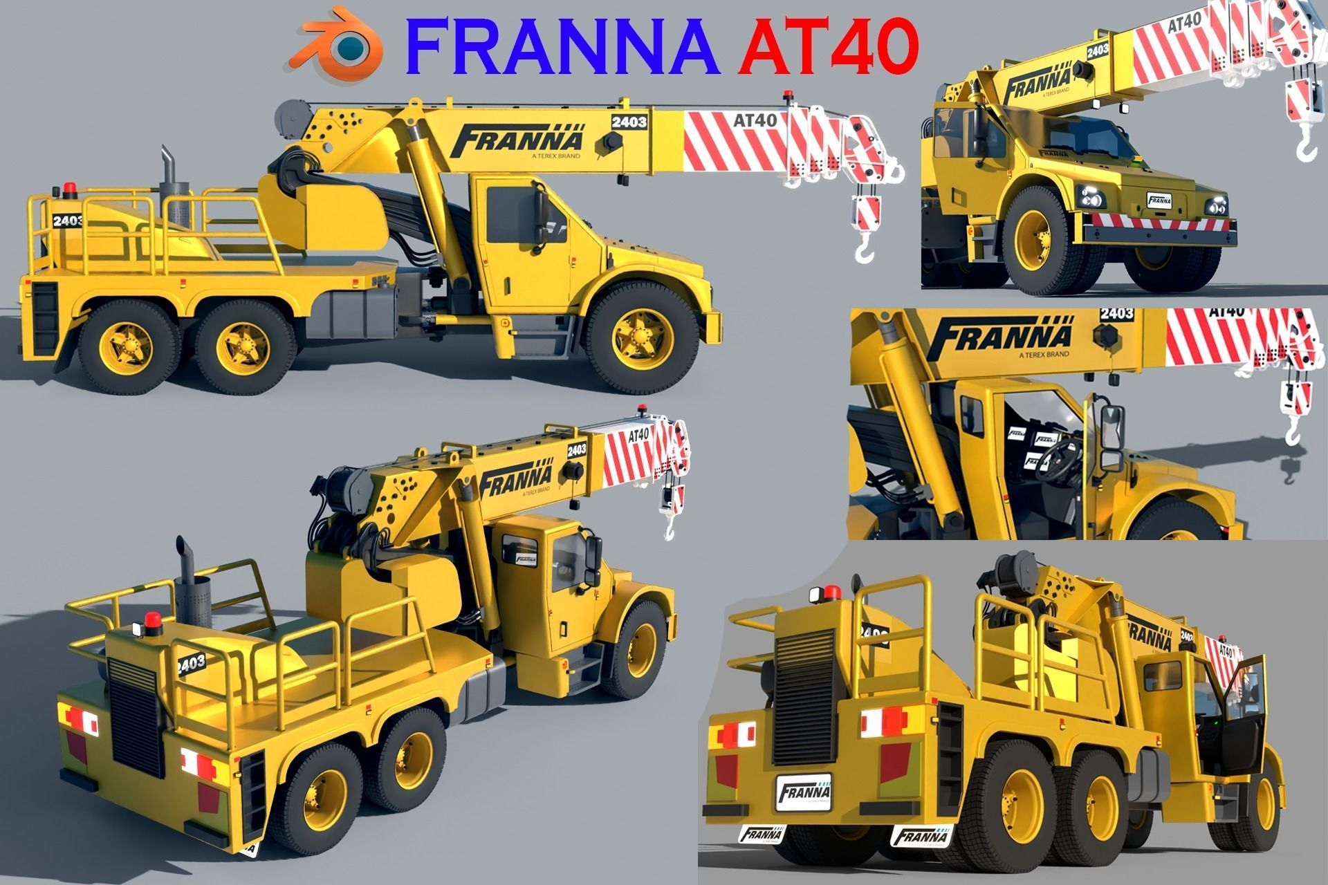 3D model Franna AT40 Crane VR / AR / low-poly | CGTrader