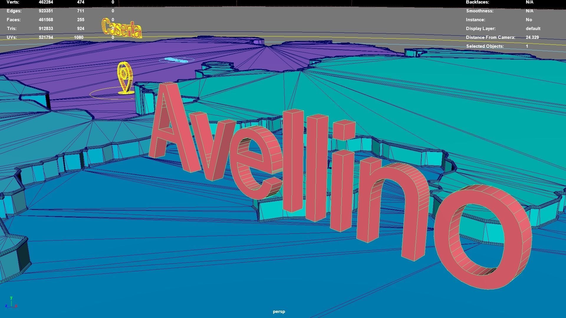 Campania Italy map region geography political geographic 3D model ...