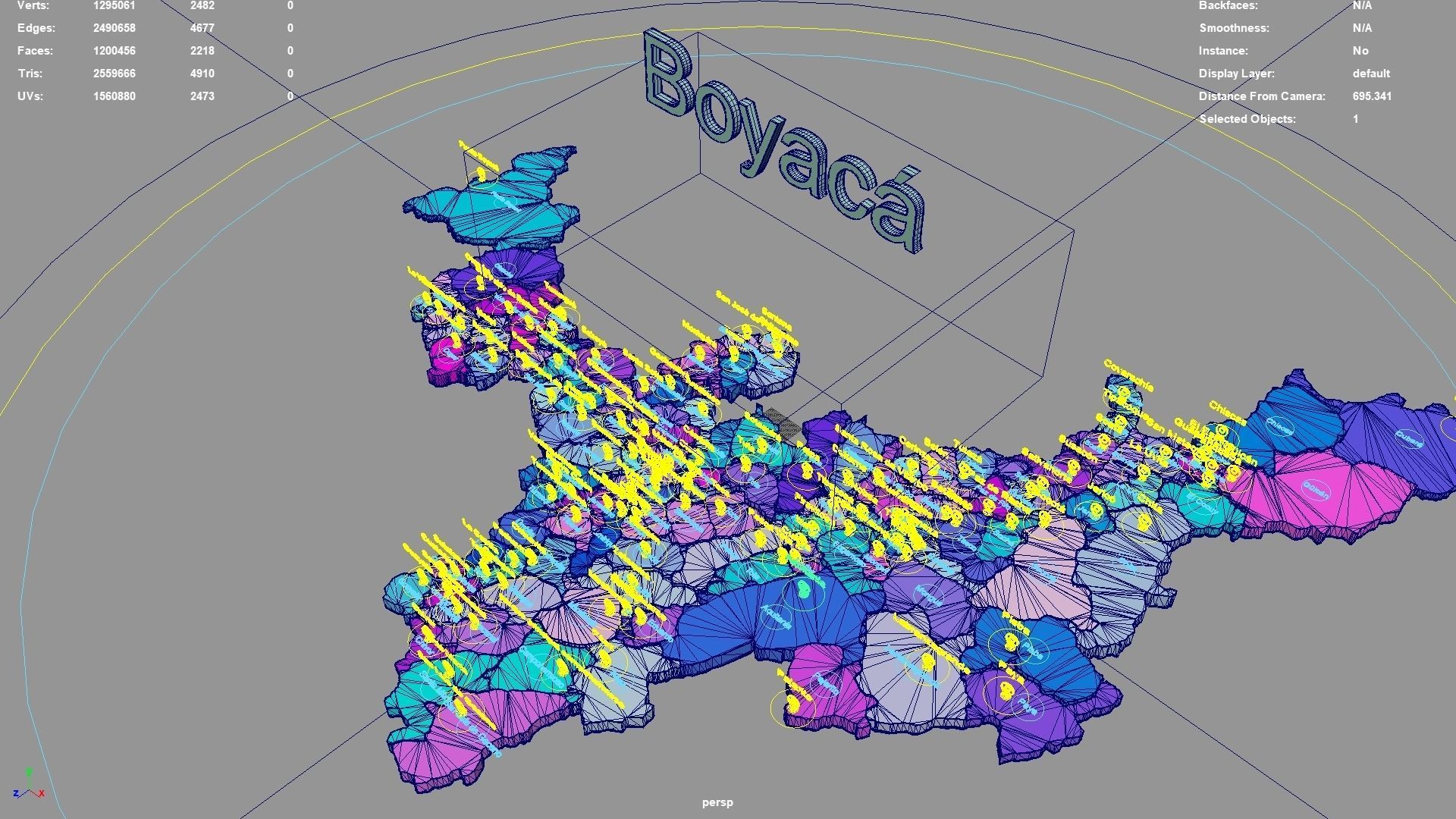 Boyaca RAP Especial Central Colombia map region geography 3D model rigged | CGTrader