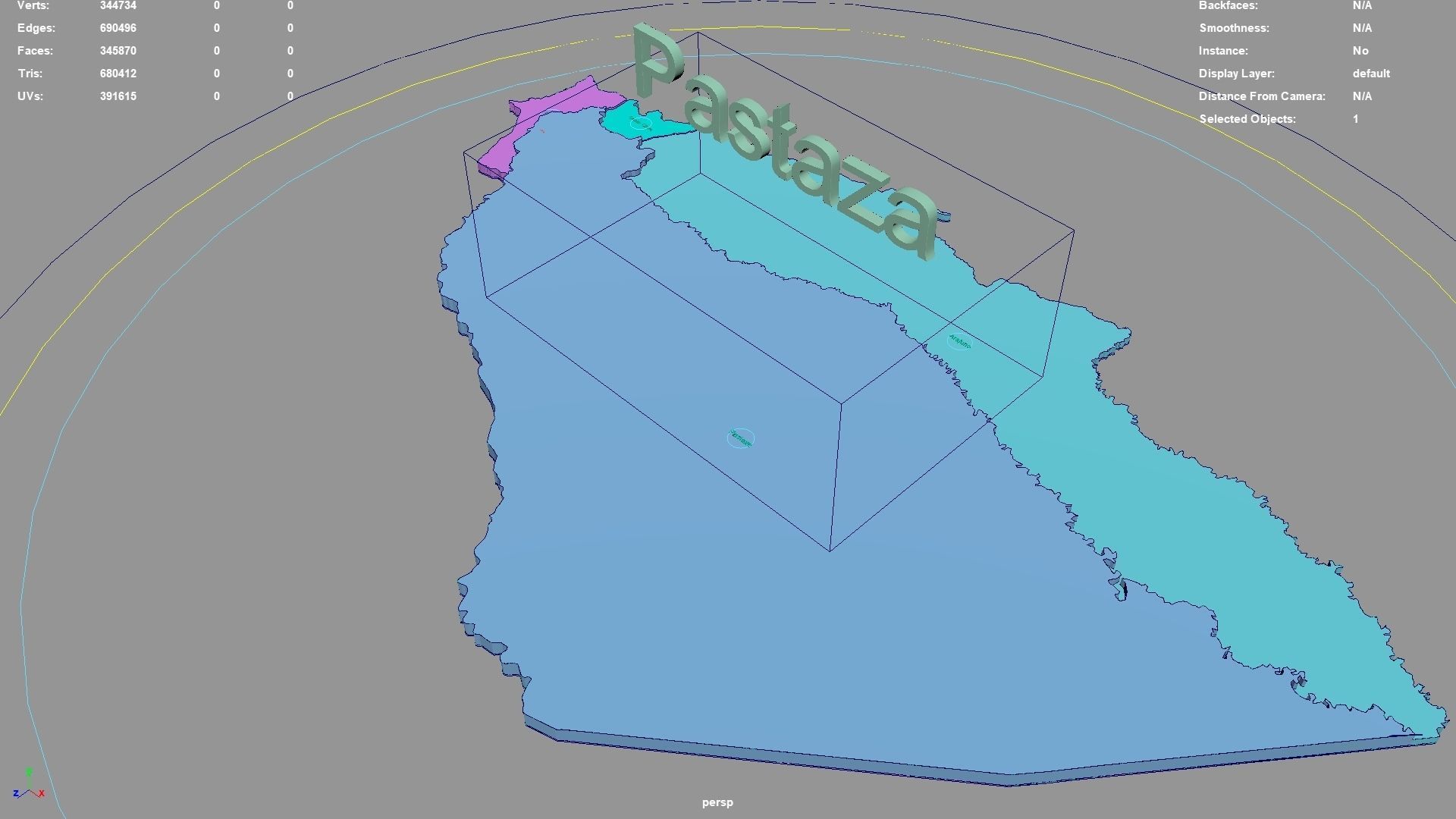 Pastaza Ecuador map region geography political geographic 3D model ...
