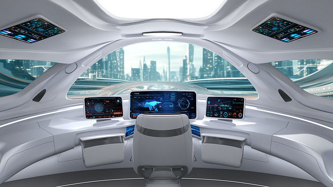 Future high -speed train cockpit 3D model | CGTrader