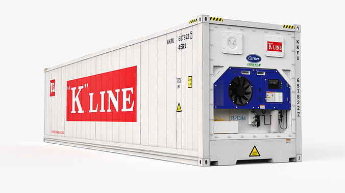 40ft K-LINE Container Reefer CARRIER 3D model | CGTrader