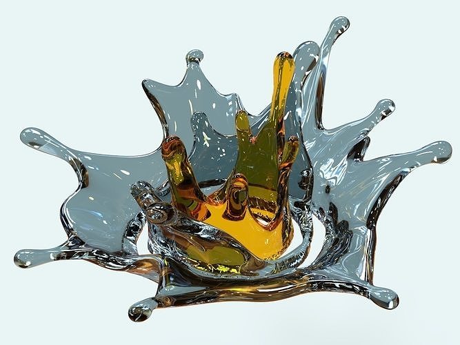 Water Splash 3D model 3D printable | CGTrader
