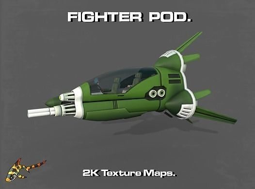 3D model FIGHTER POD VR / AR / low-poly | CGTrader