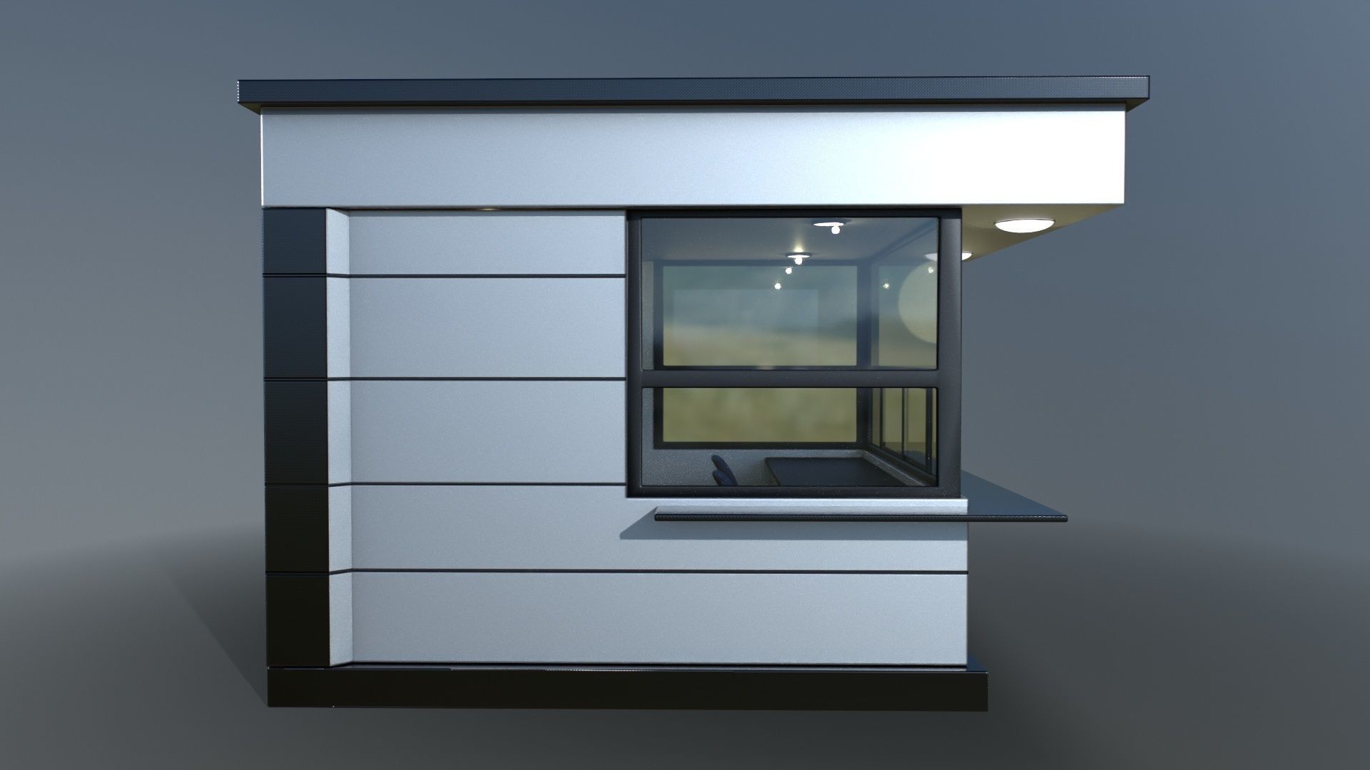 3D model Security Guard Room Booth VR / AR / low-poly | CGTrader