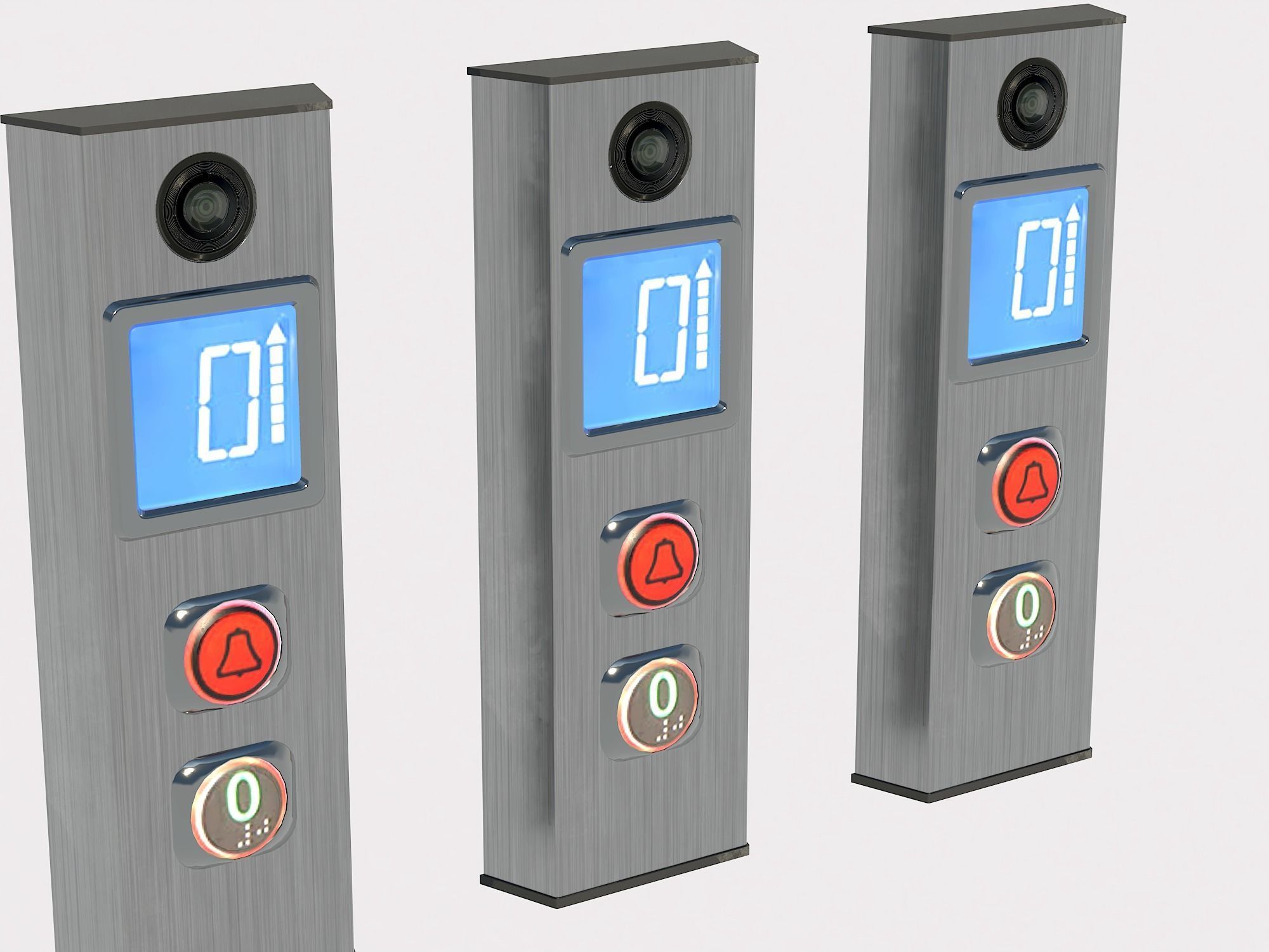 3D model Elevator push button panel VR / AR / low-poly | CGTrader