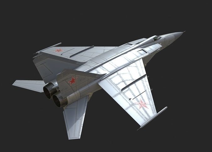 3D model Soviet Air Force Mig-25 Foxbat Fighter Mig25 VR / AR / low ...