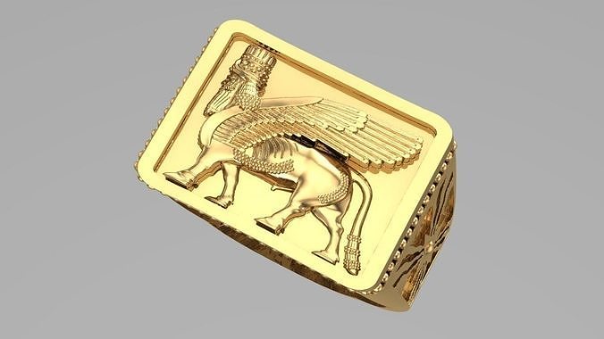 Assyrian door guard ring 3D model 3D printable | CGTrader