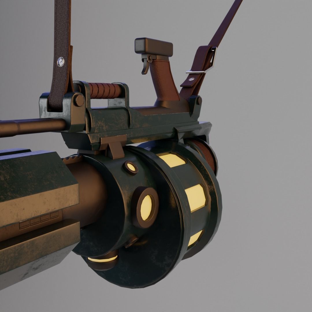 3D model Machinegun Mr Pew Pew VR / AR / low-poly | CGTrader