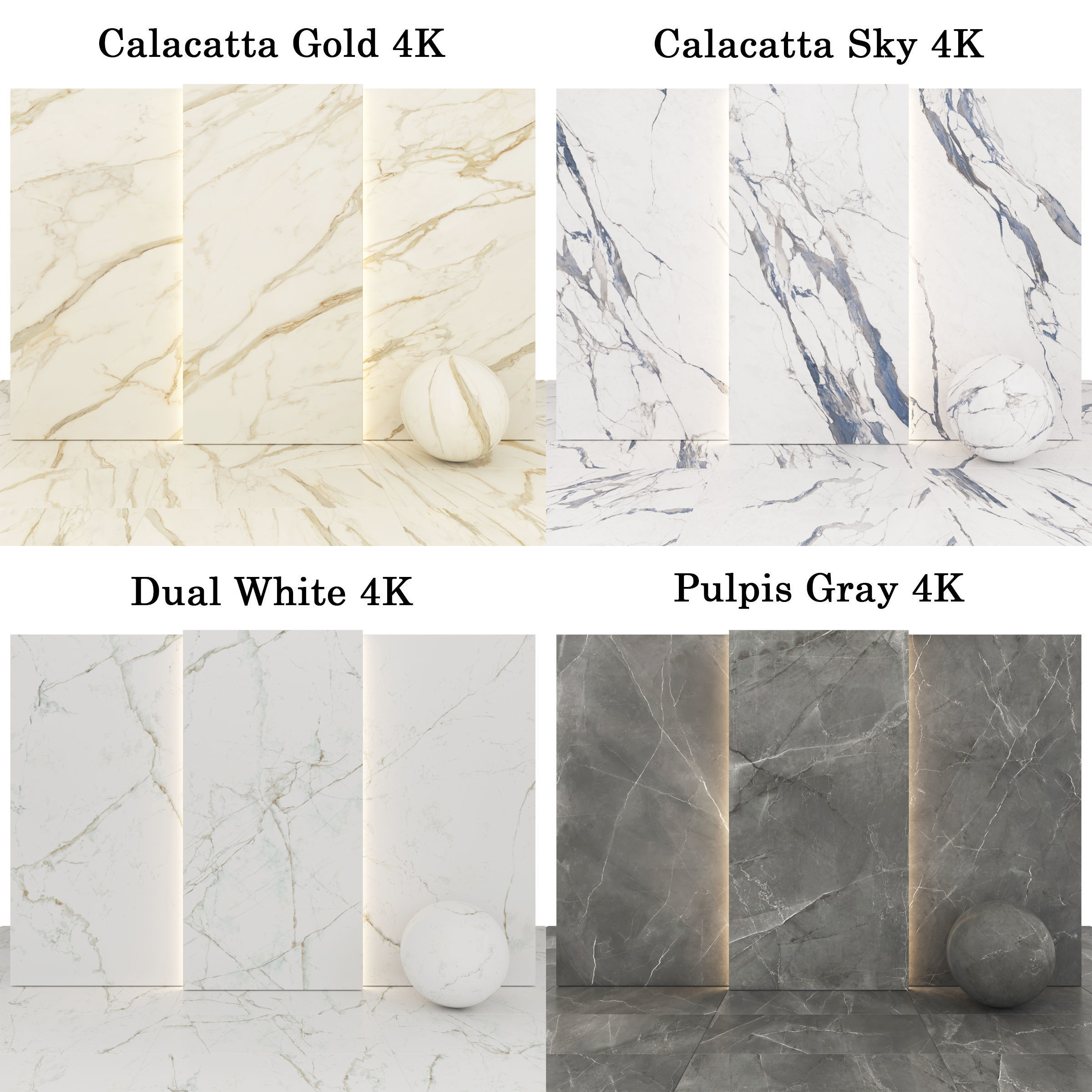 Texture Marble 47 - Pulpis-Dual- Calacatta VR / AR / low-poly | CGTrader