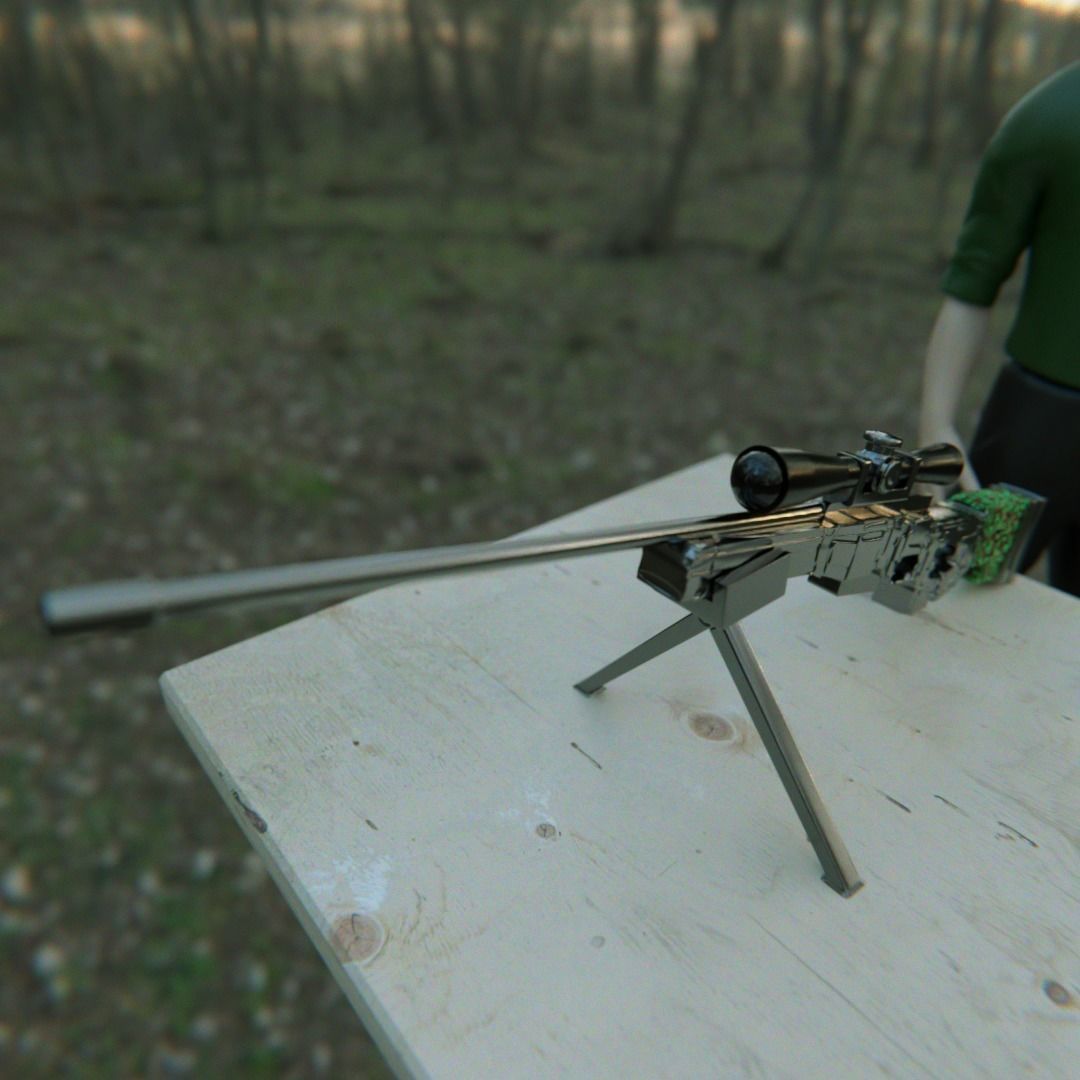 AWM Sniper Rifle free VR / AR / low-poly 3D model | CGTrader