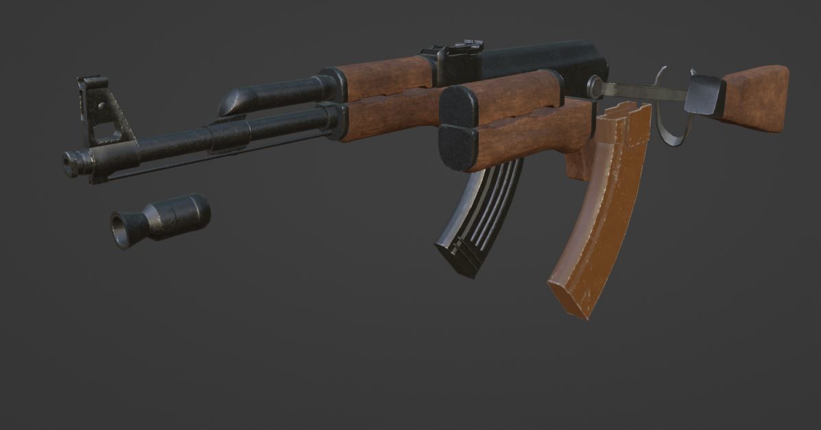 3D model AK47 Model VR / AR / low-poly | CGTrader