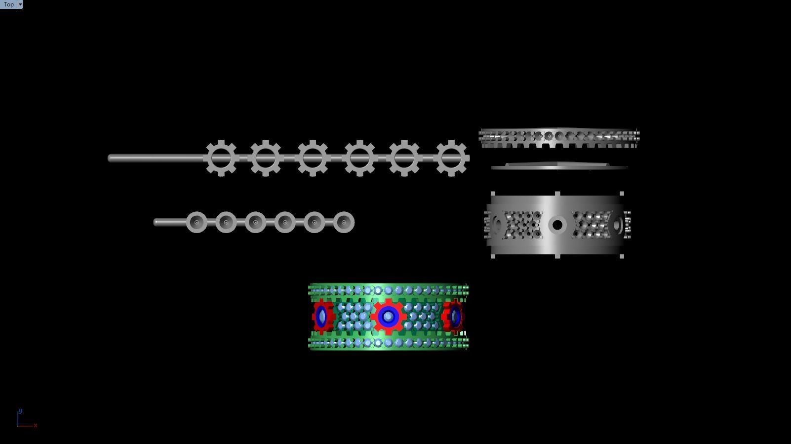 Mechanical Ring With Side Stone 3d Model stl 3D model 3D printable ...