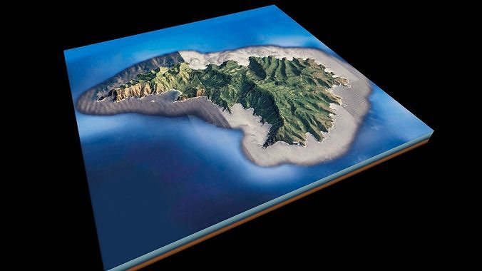 3D model Tahuata Island full 3d model terrain VR / AR / low-poly | CGTrader