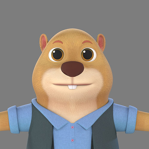 cartoon marmot 3D model | CGTrader