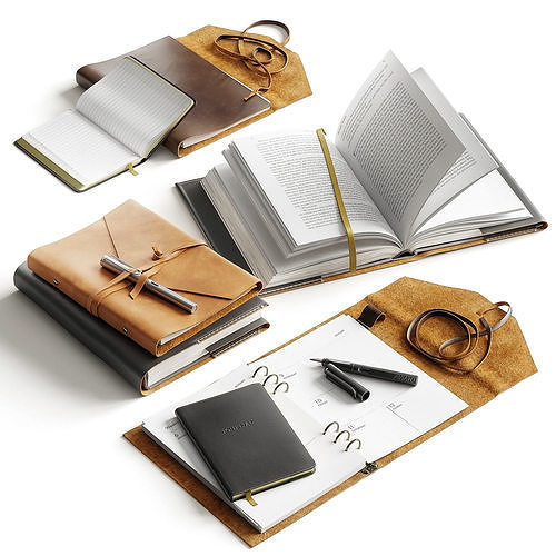 leather planner 3D model | CGTrader