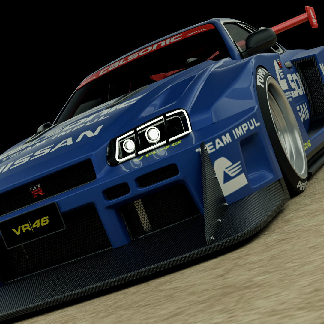 Nissan Skyline R34 Calsonic Livery 3D model | CGTrader