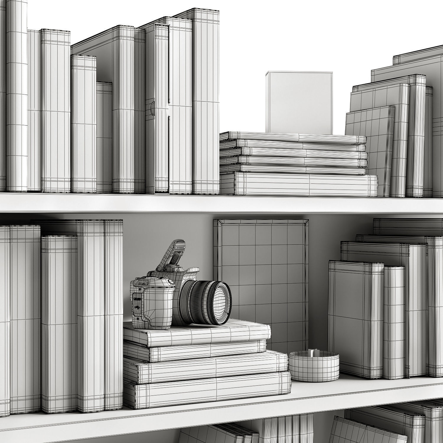 White shelves 3D model | CGTrader