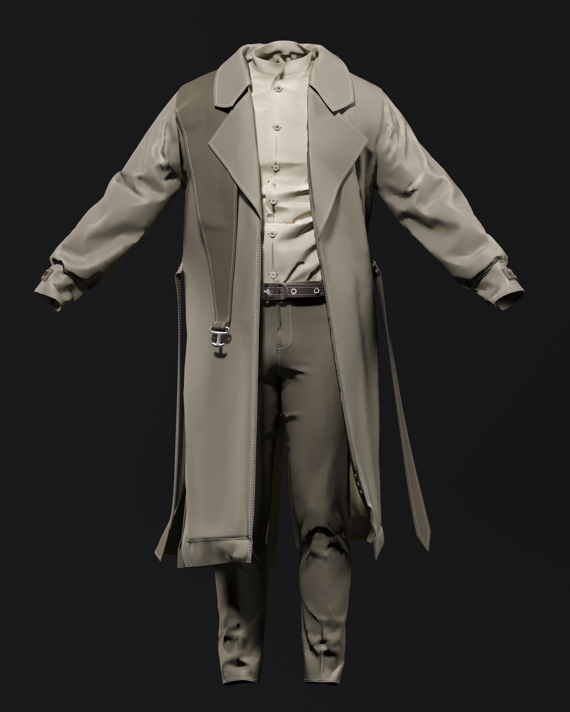 3 models of long coats 3D Model Collection | CGTrader