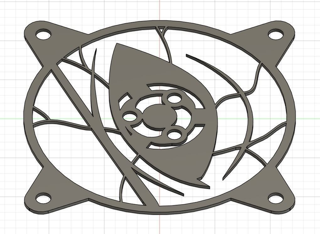 Madara Uchiha Mangekyou Sharingan PC fan cover 3D model 3D printable ...