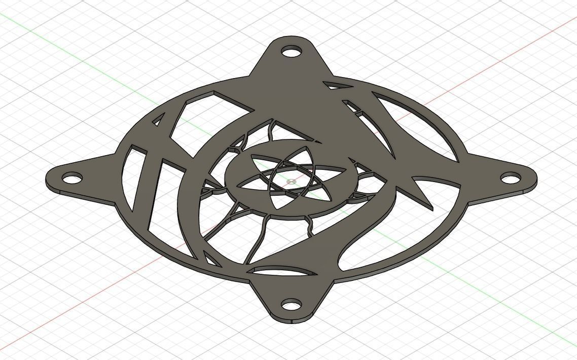 Sasuke Uchiha Mangekyou Sharingan PC fan cover 3D model 3D printable ...