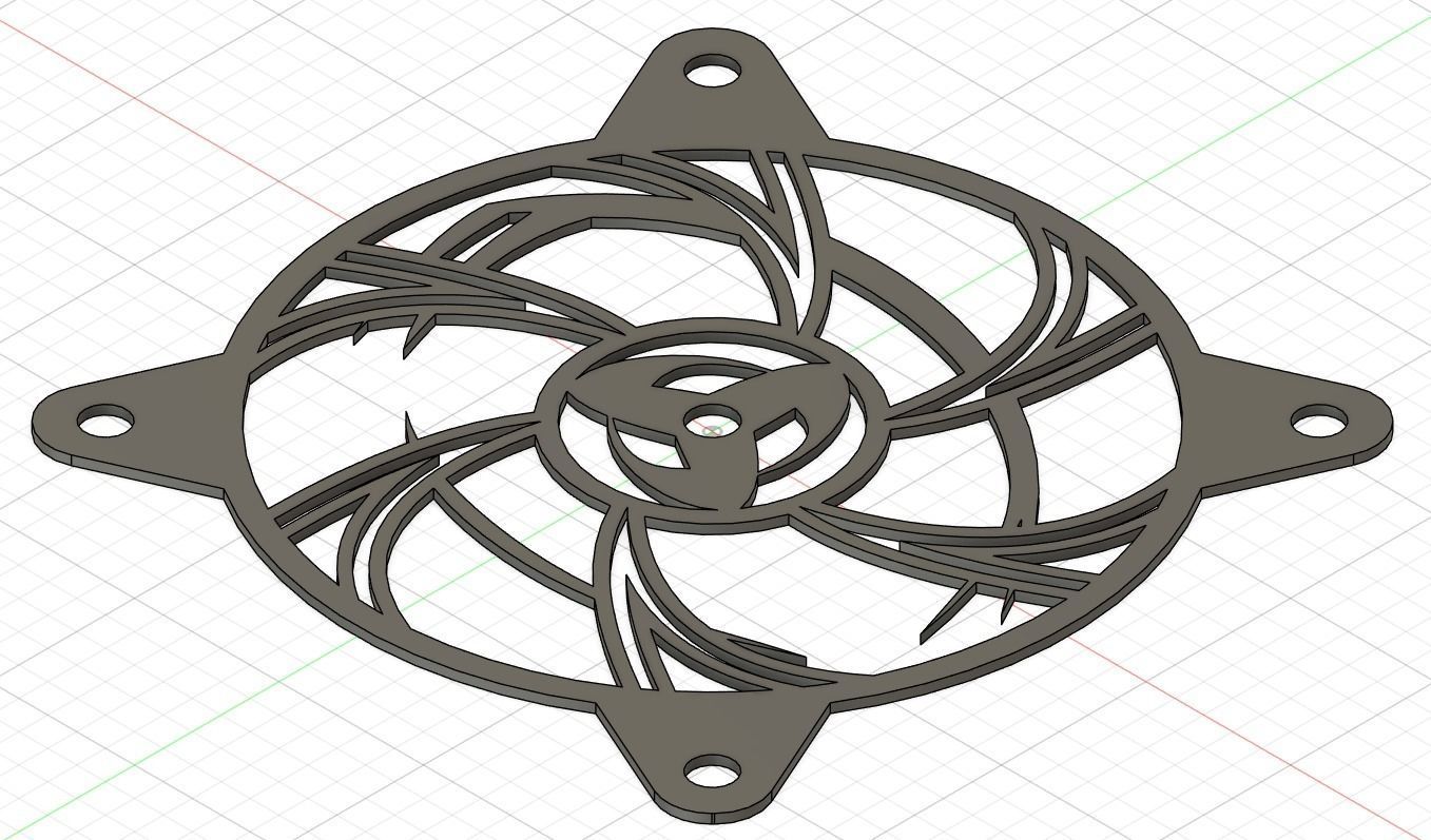 Obito Uchiha Mangekyou Sharingan PC fan cover 3D model 3D printable ...