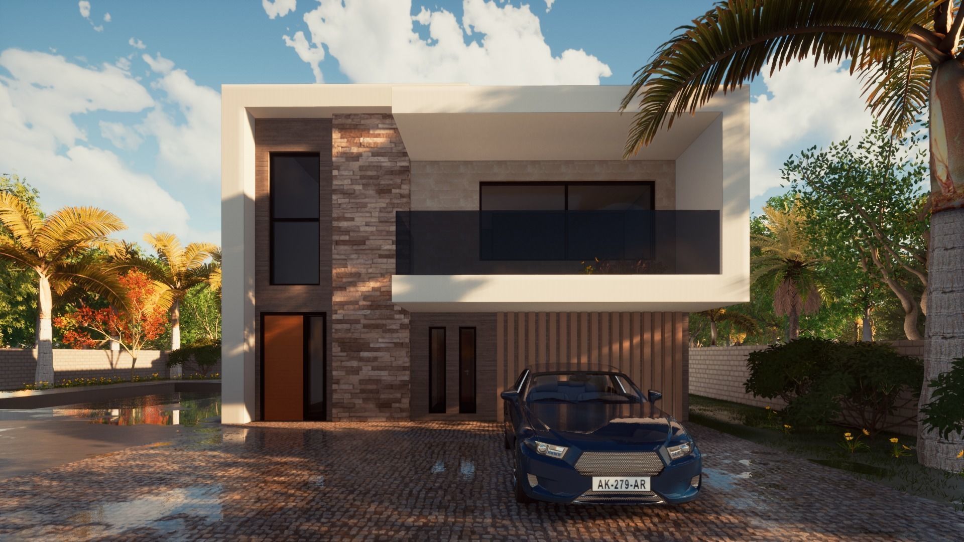 Modern House Design Revit and Twinmotion 3D model | CGTrader