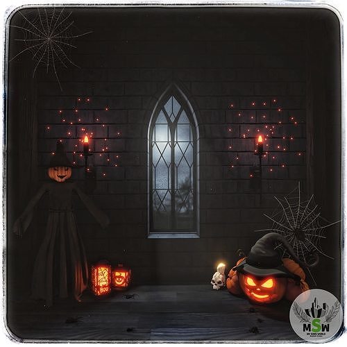 Halloween Blender Scene 3D model rigged | CGTrader