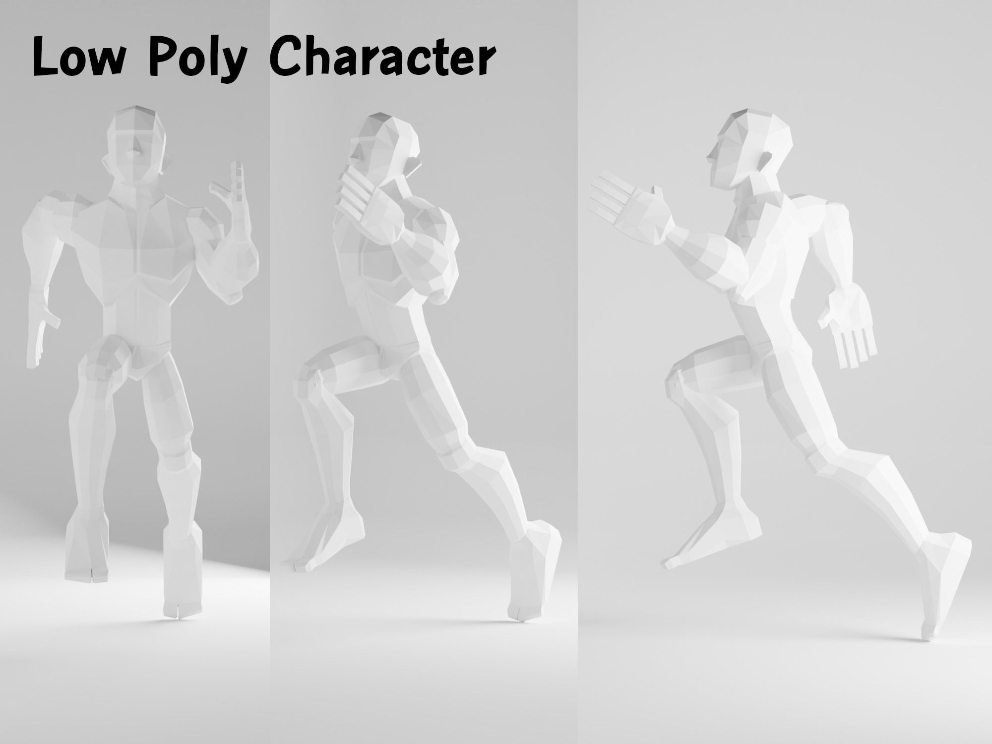 3D model 3D low poly Character man VR / AR / low-poly | CGTrader