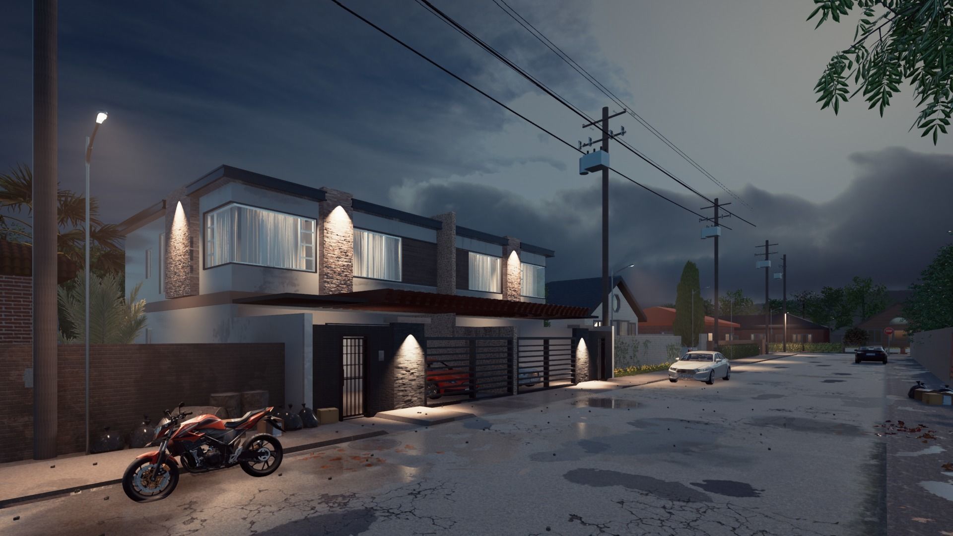 Duplex Modern House Revit and Twinmotion 3D model | CGTrader