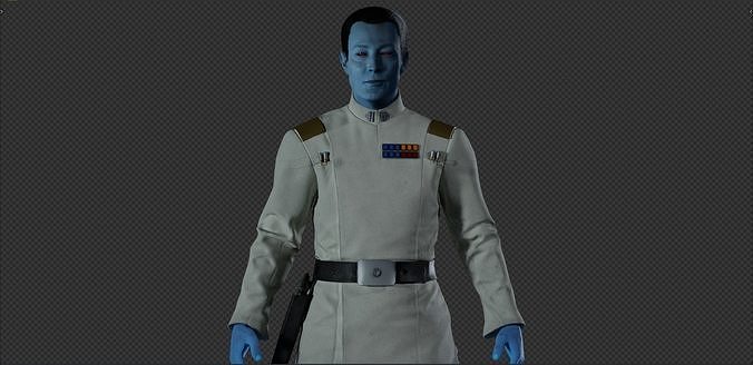 Grand Admiral Thrawn from Ahsoka Serie 3D model animated rigged | CGTrader
