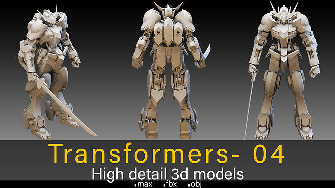 3D model Transformers- 04- High detail 3d models VR / AR / low-poly ...