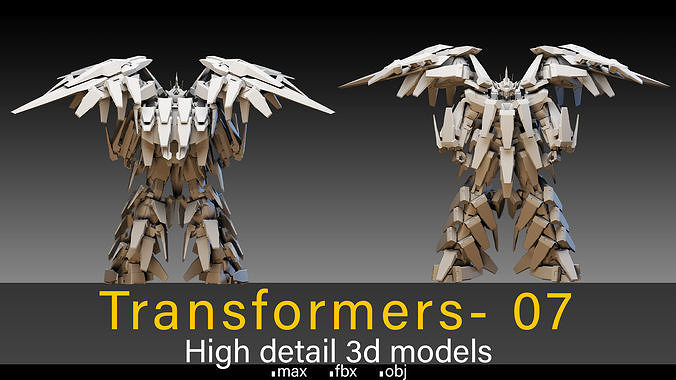 3D model Transformers- 07- High detail 3d models VR / AR / low-poly ...