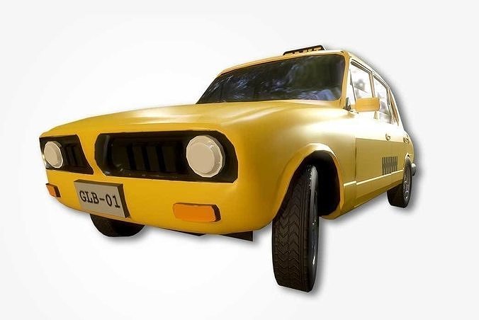 Taxi Yellow Cab - Photo Real 3D model | CGTrader