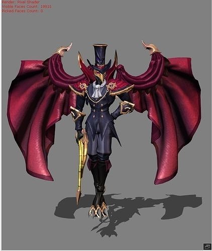 3D model Kaja Crow Magician Skin VR / AR / low-poly | CGTrader
