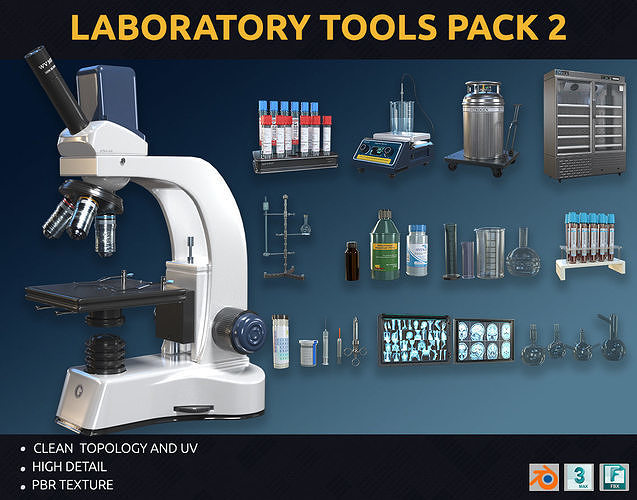 laboratory tools pack 2 3D model | CGTrader